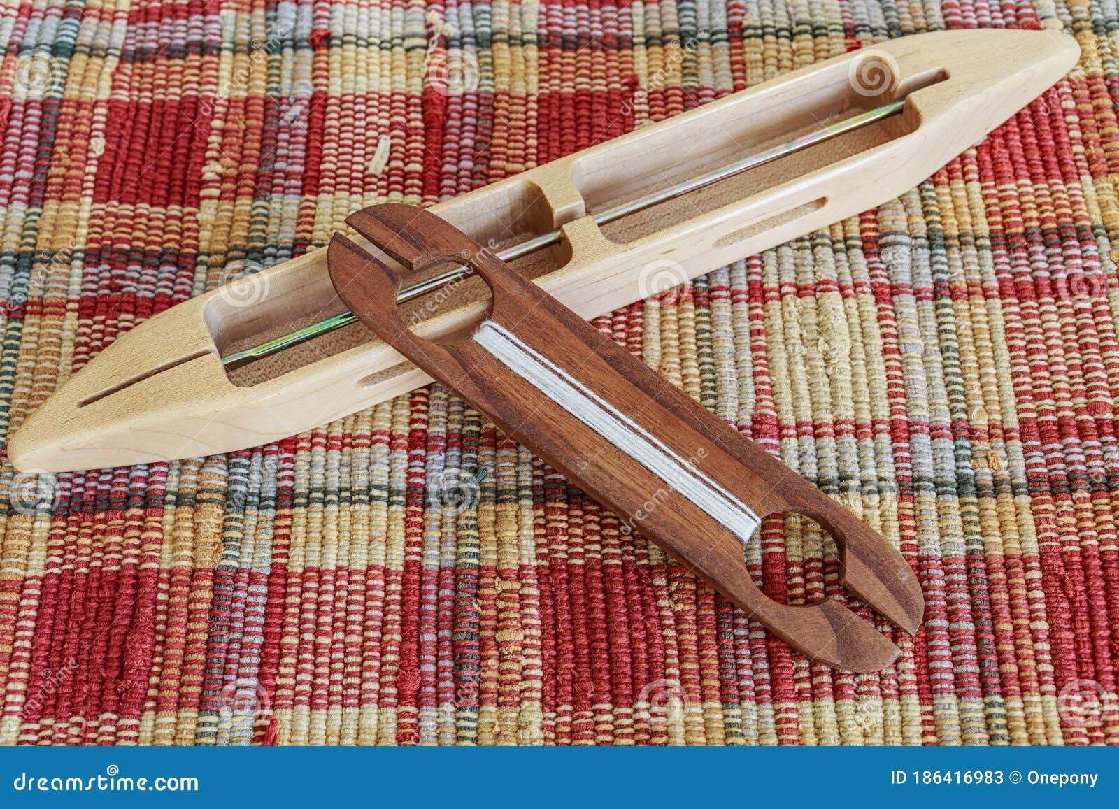 Wooden Weaving Shuttles stock image. Image of decorative - 186416983