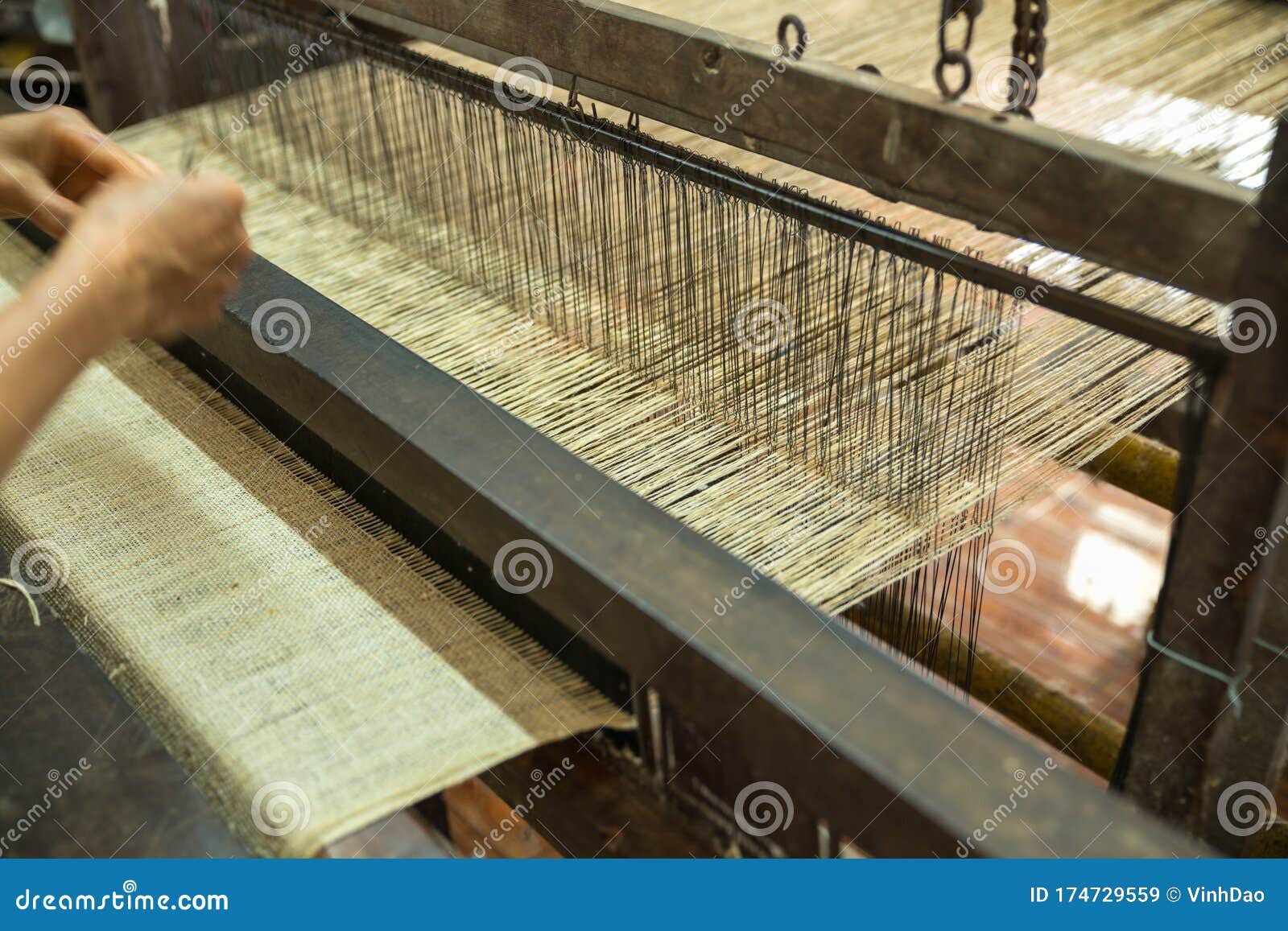 Weaving Silk in Traditional Way in Vietnam. Vietnamese Silk Processing ...