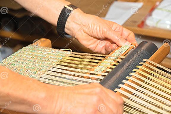 Weaving with Special Handloom - Weaving Stock Image - Image of weaveras ...
