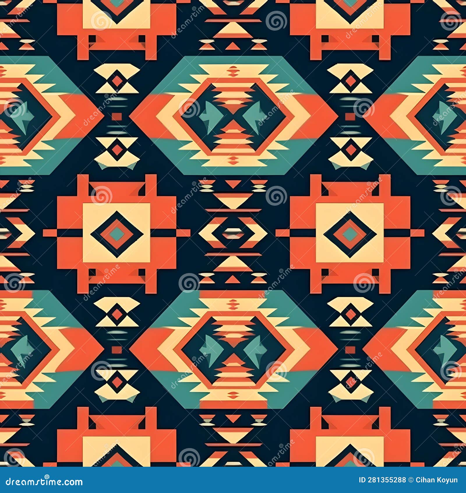 Weaving Stories with Seamless Aztec Patterns Stock Illustration ...