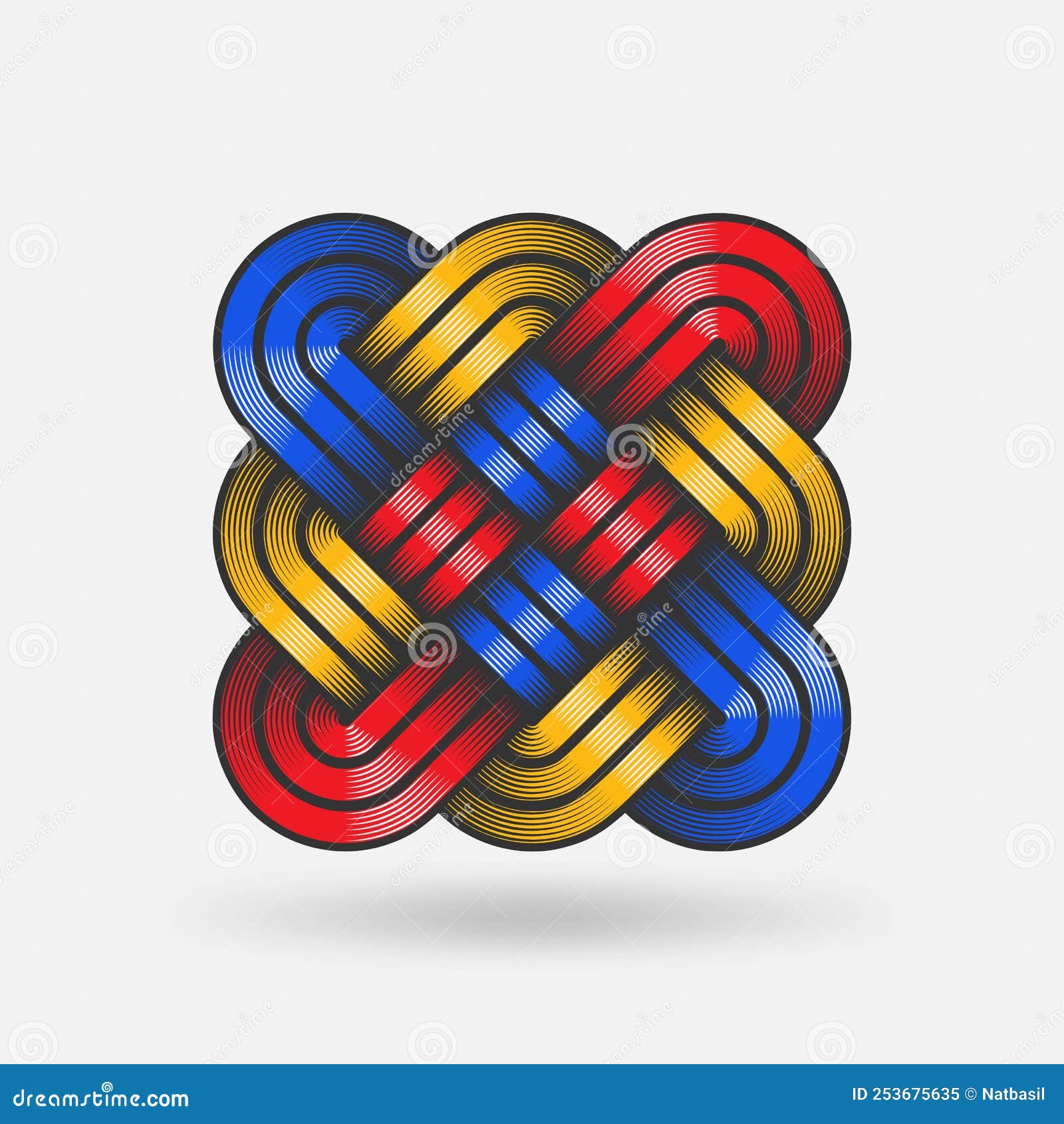 Weaving Symbol Abstract Knot Icon Stock Vector - Illustration of white ...