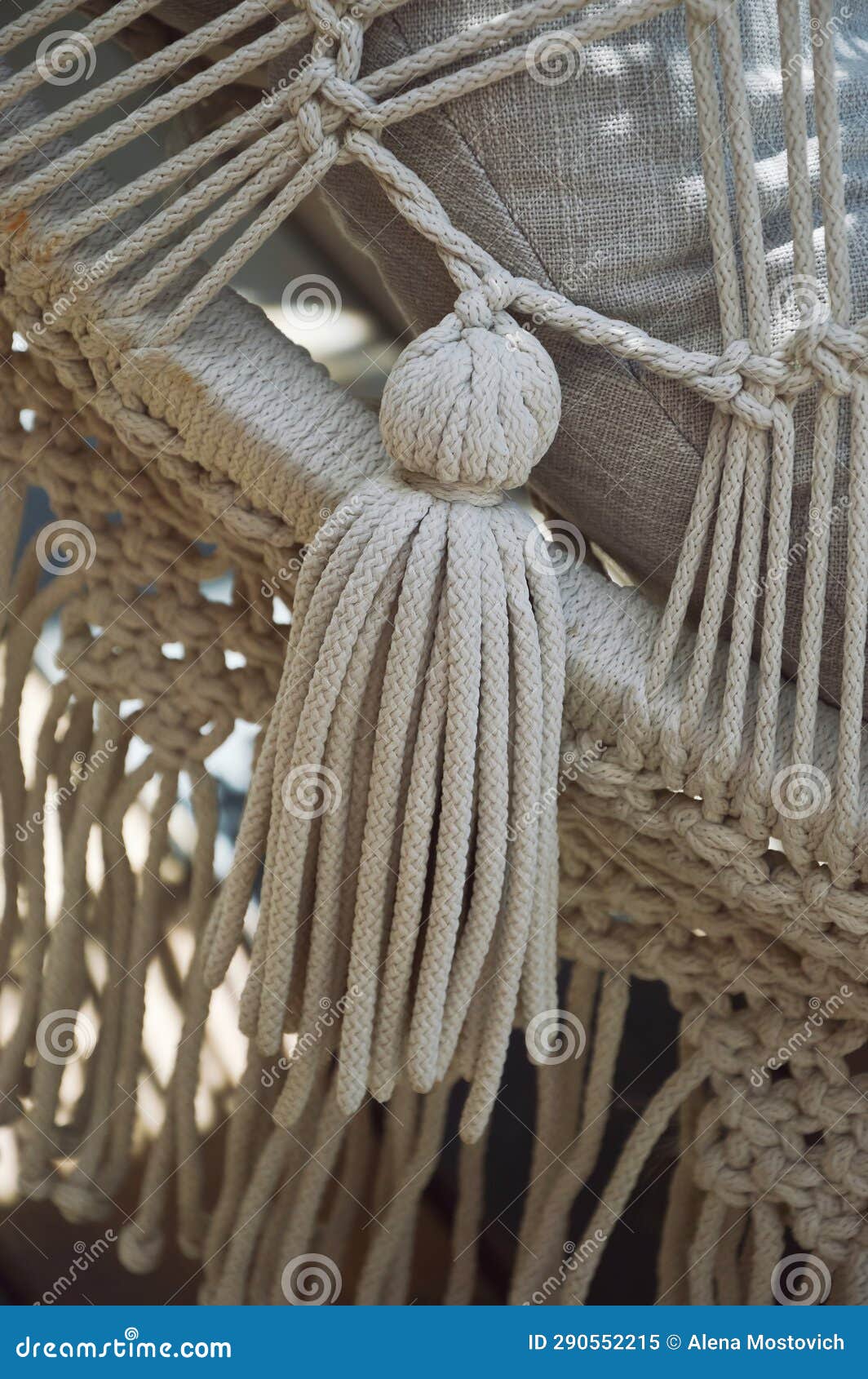 Weaving from Threads, Macrame. Background for the Design. Textile ...