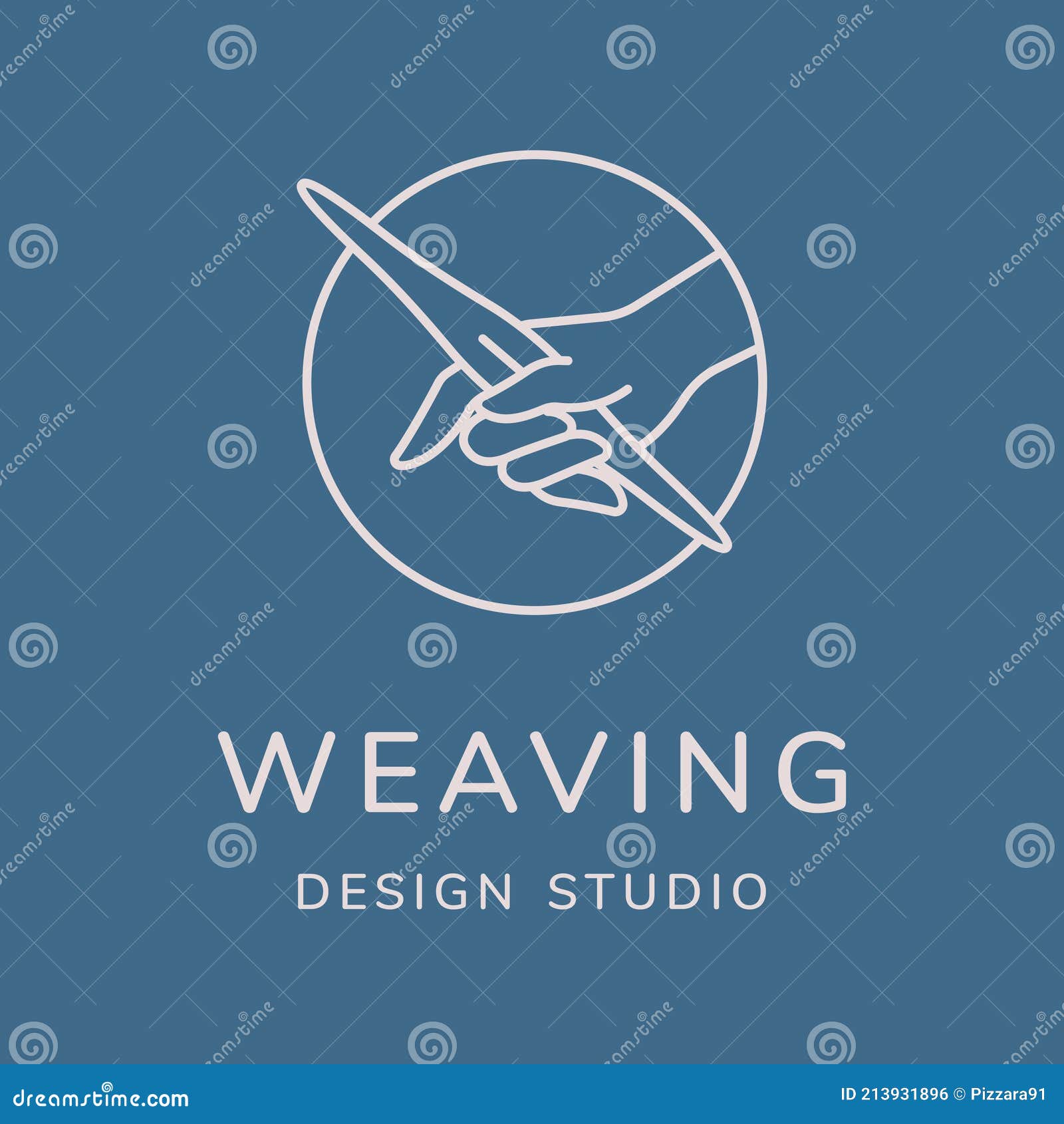 Weaving vector logo design stock vector. Illustration of company ...