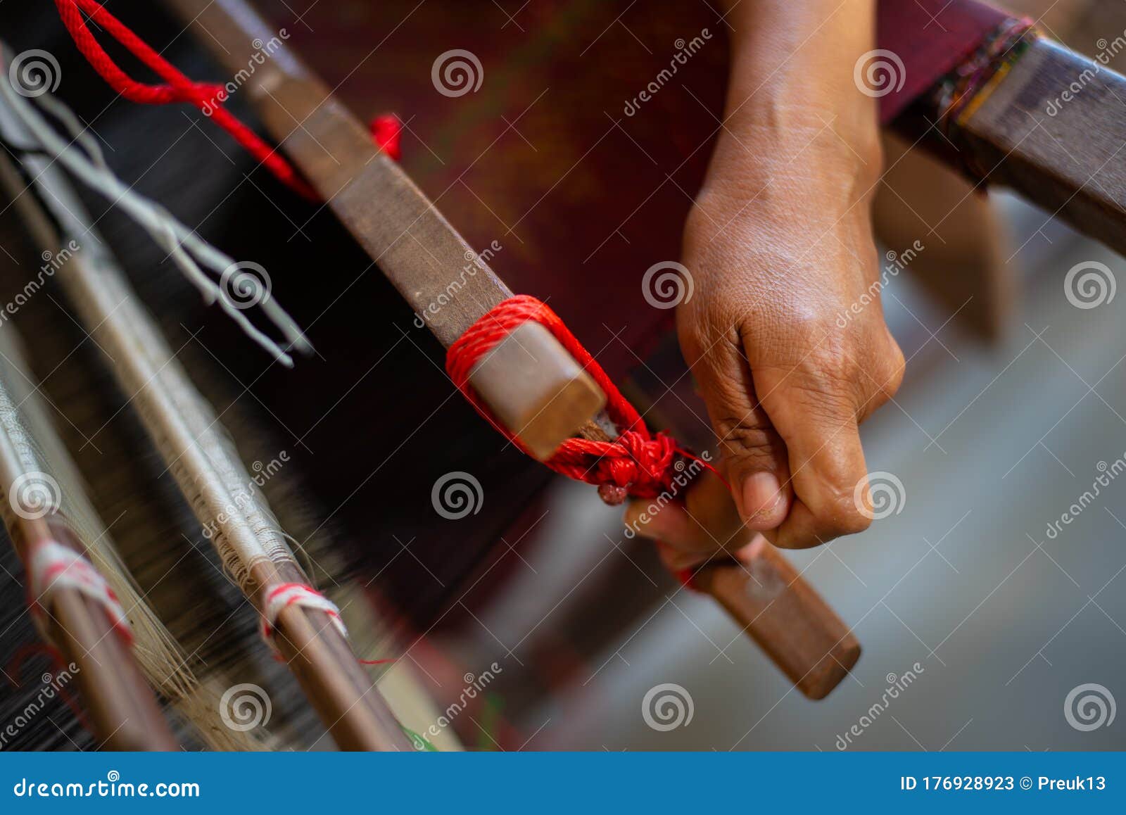 Weaving stock image. Image of handicraft, textile, weaving - 176928923
