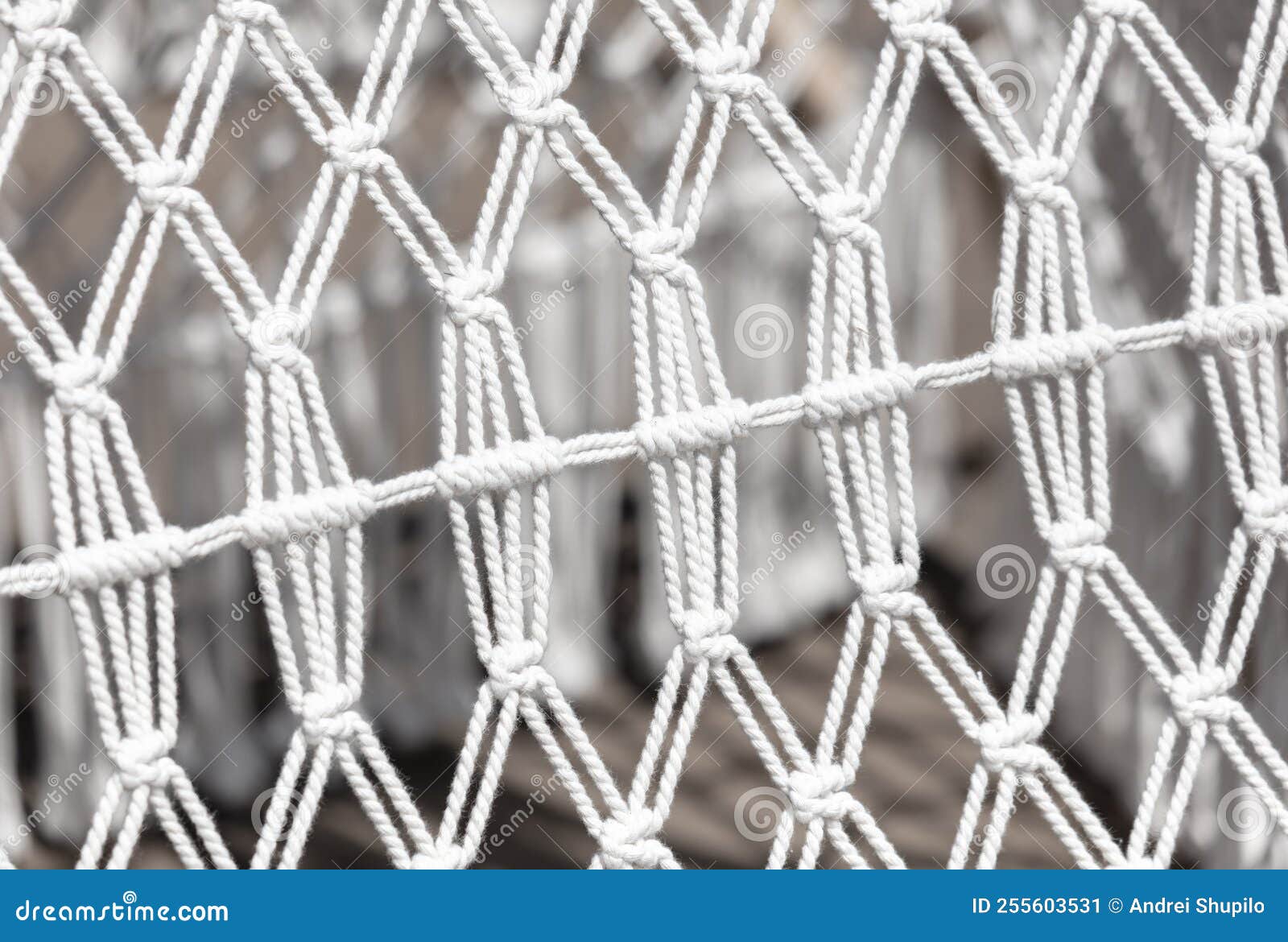 Weaving from White Thread As an Abstract Background. Stock Image ...