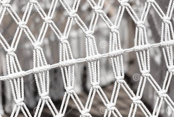 Weaving from White Thread As an Abstract Background. Stock Image ...