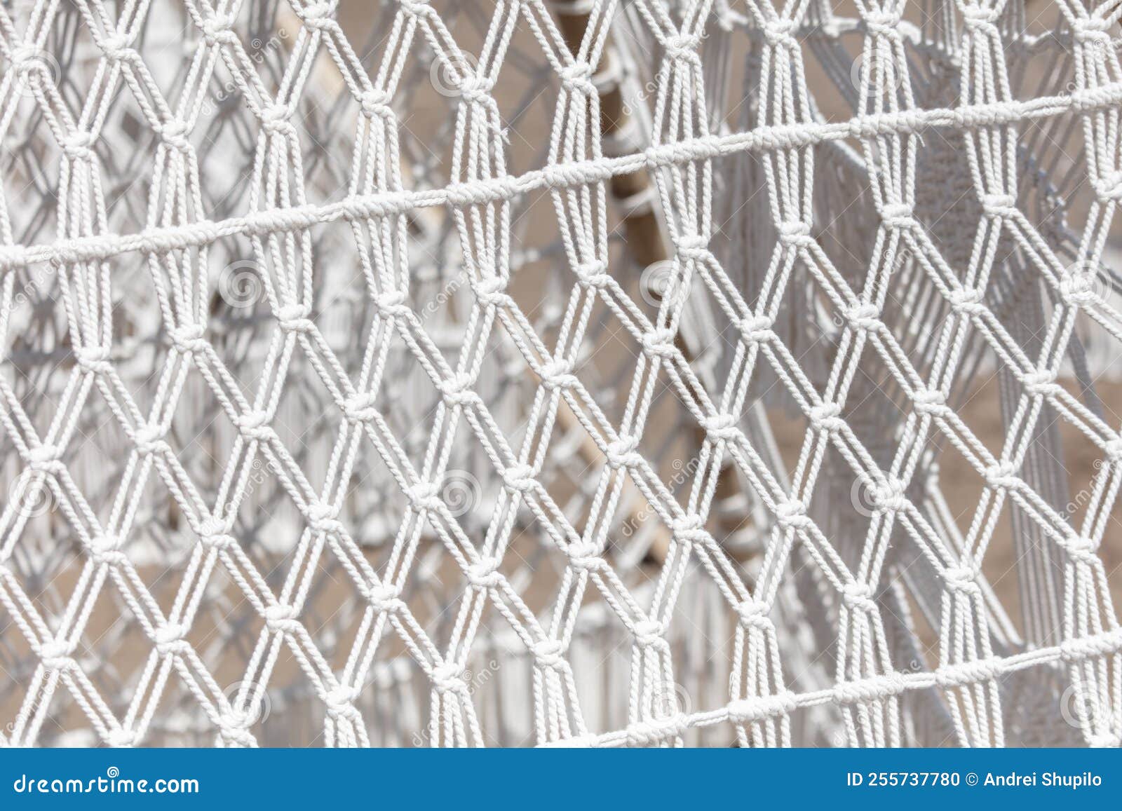 Weaving from White Thread As an Abstract Background. Stock Photo ...