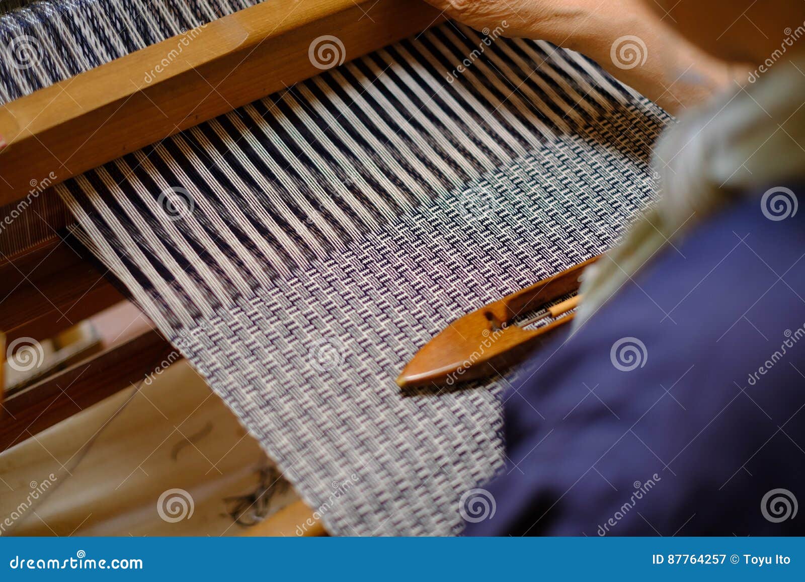 Weaving work. stock image. Image of woven, workshop, shawl - 87764257
