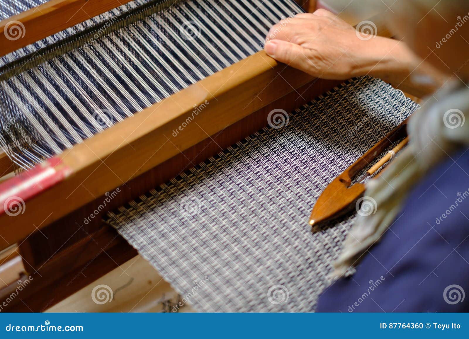 Weaving work. stock photo. Image of work, workshop, hand - 87764360
