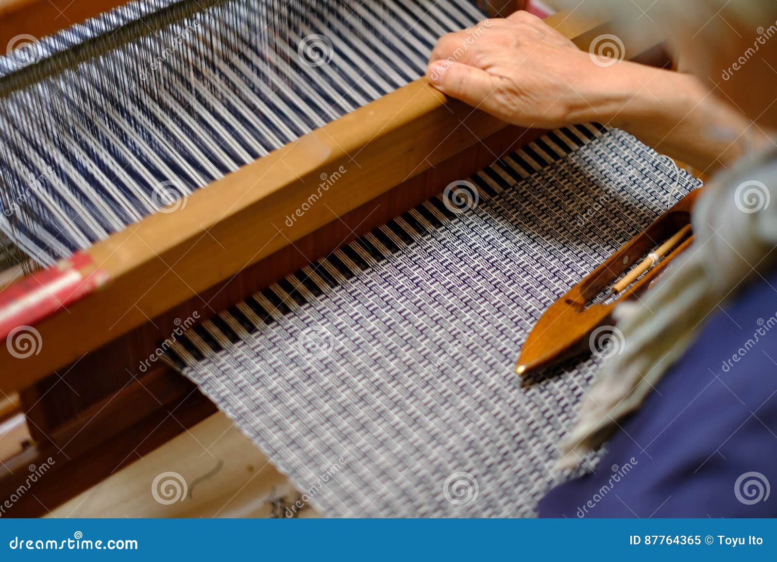 Weaving work. stock image. Image of shut, weft, weaving - 87764365
