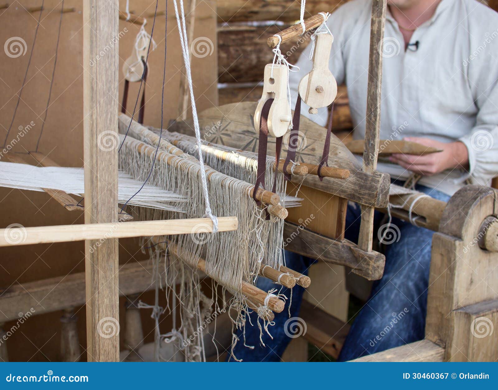 Weaving stock image. Image of loom, fabric, mechanization - 30460367