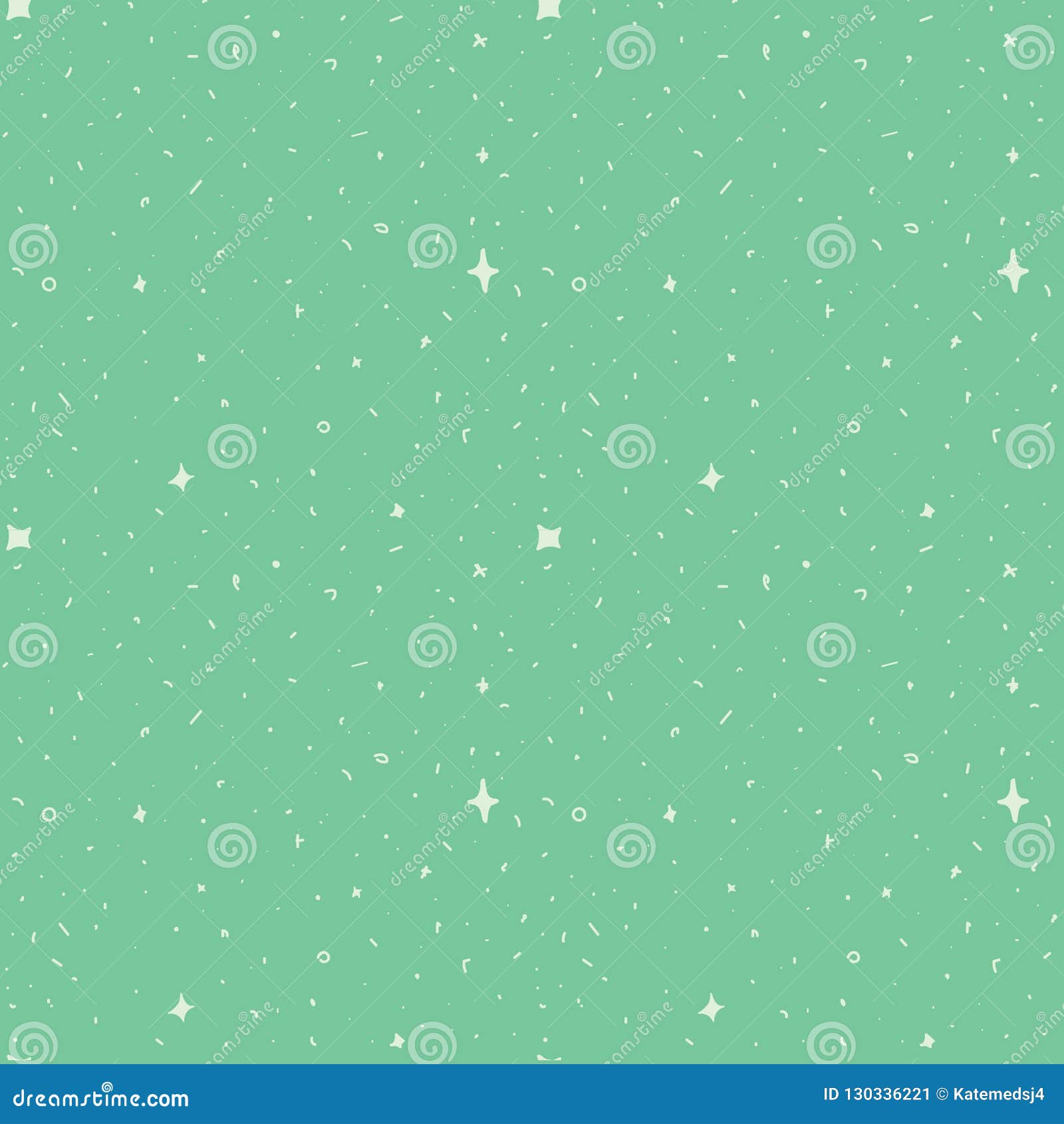 Seamless Space Pattern. Cosmic Pattern with Stars on Turquoise ...