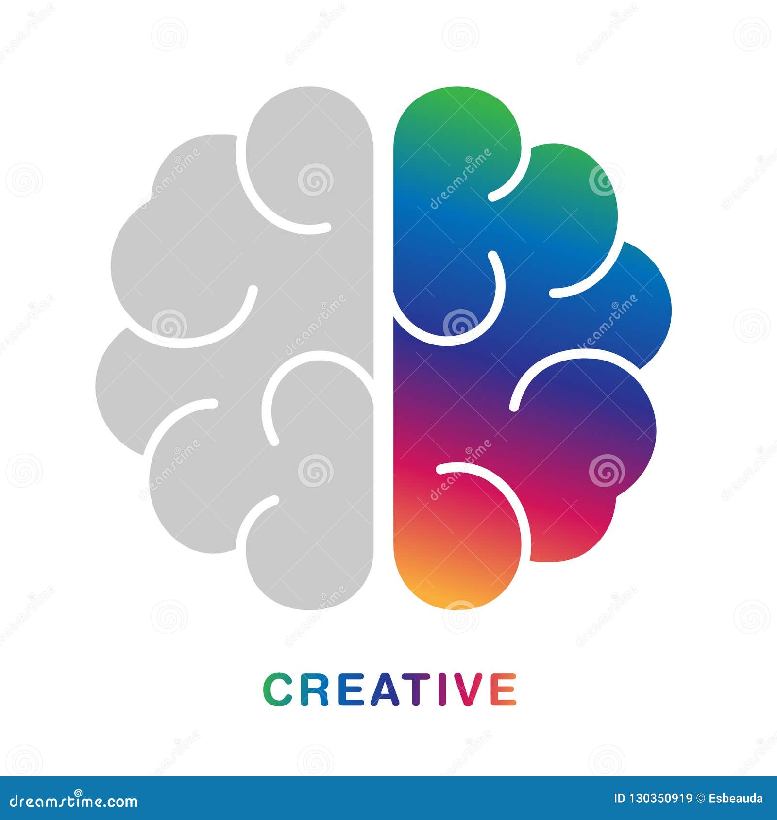 Abstract brain stock vector. Illustration of icon, motivation - 130350919