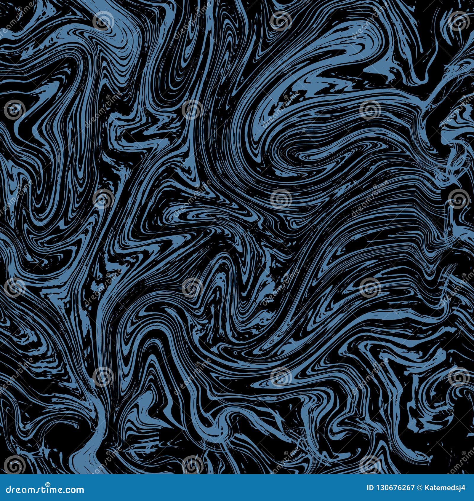 Vector Marble Seamless Pattern. Marble Blue Pattern on Dark Background ...
