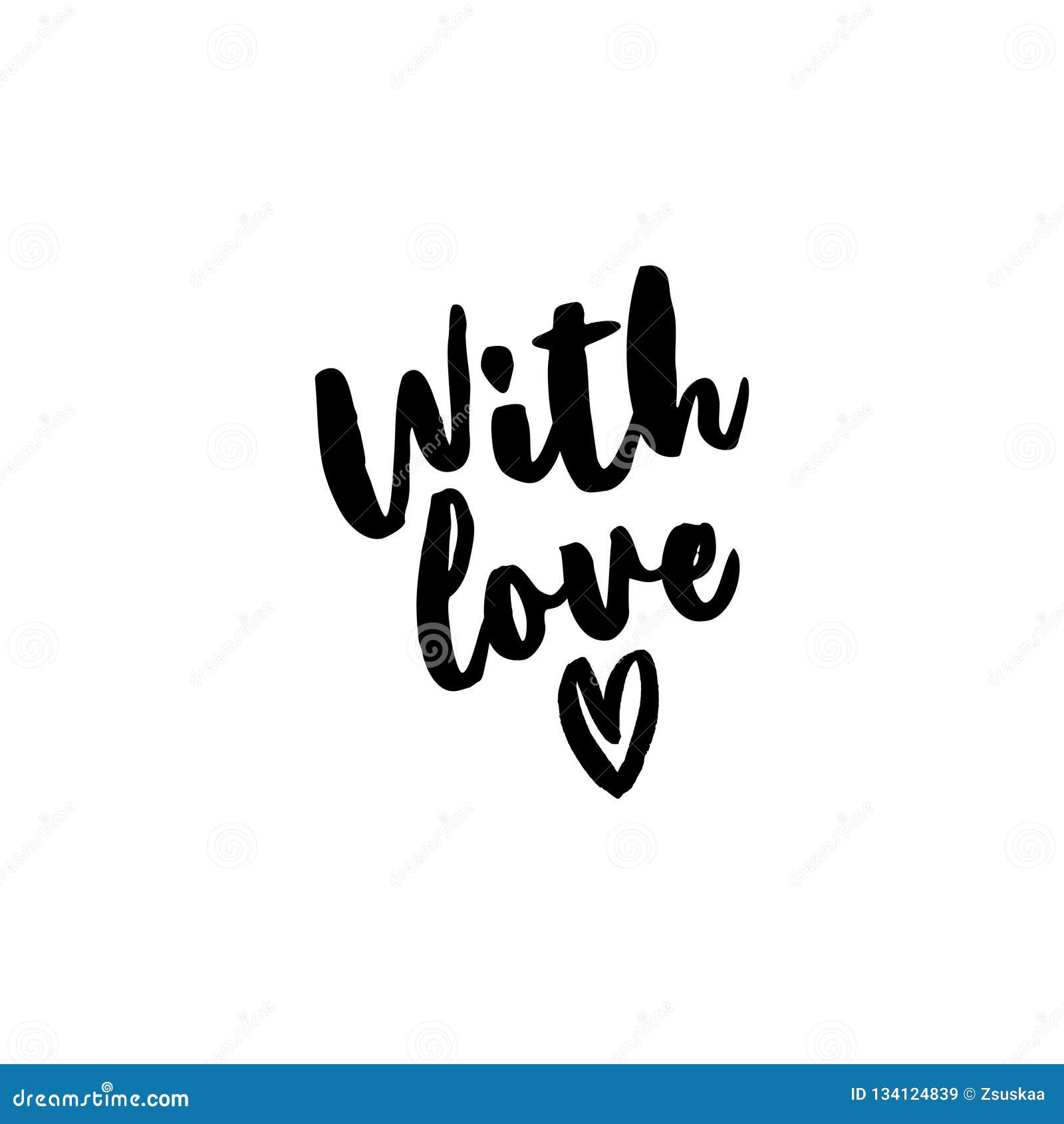 With Love - Greeting Card Text Stock Vector - Illustration of greeting ...
