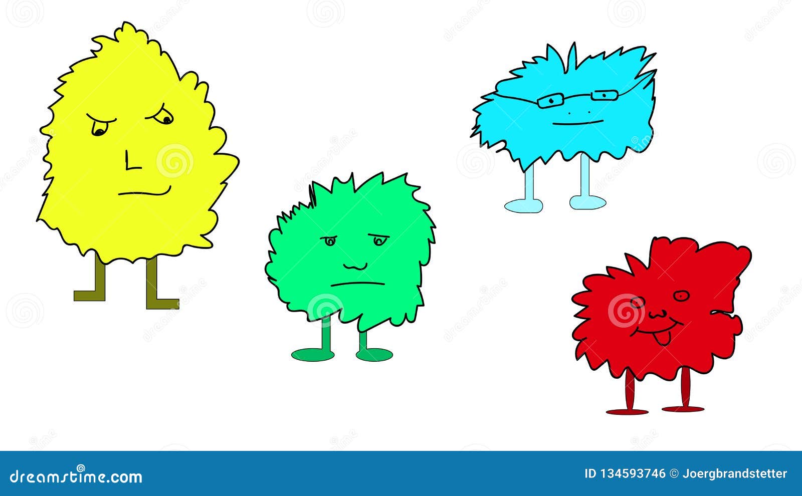Funny Comic Bacteria Ready To Cause a Disease Stock Vector ...