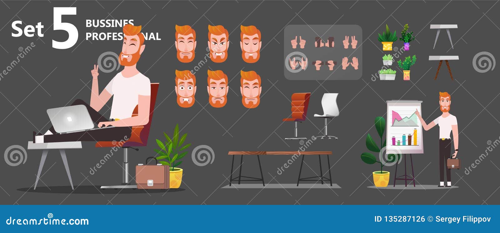 Stylized Characters Set for Animation. Stock Vector - Illustration of ...