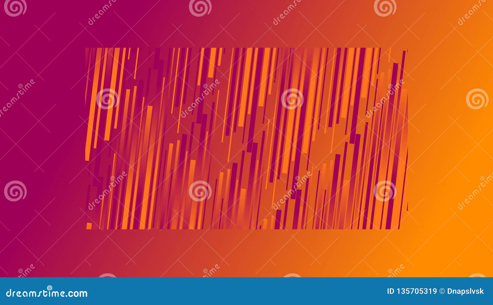 Abstract Linear Figures of Colors on an Orange and Violet Stock ...