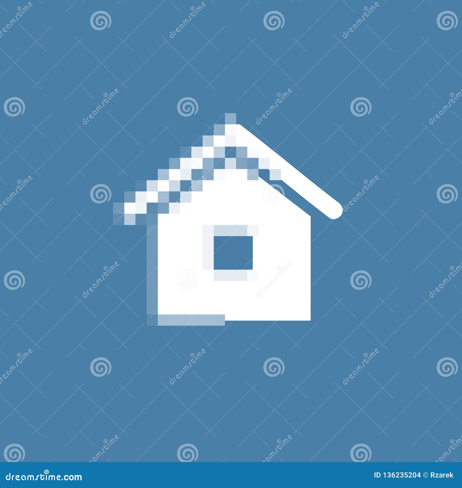 Vector Pixelated Home Icon. - Illustration Stock Vector - Illustration ...