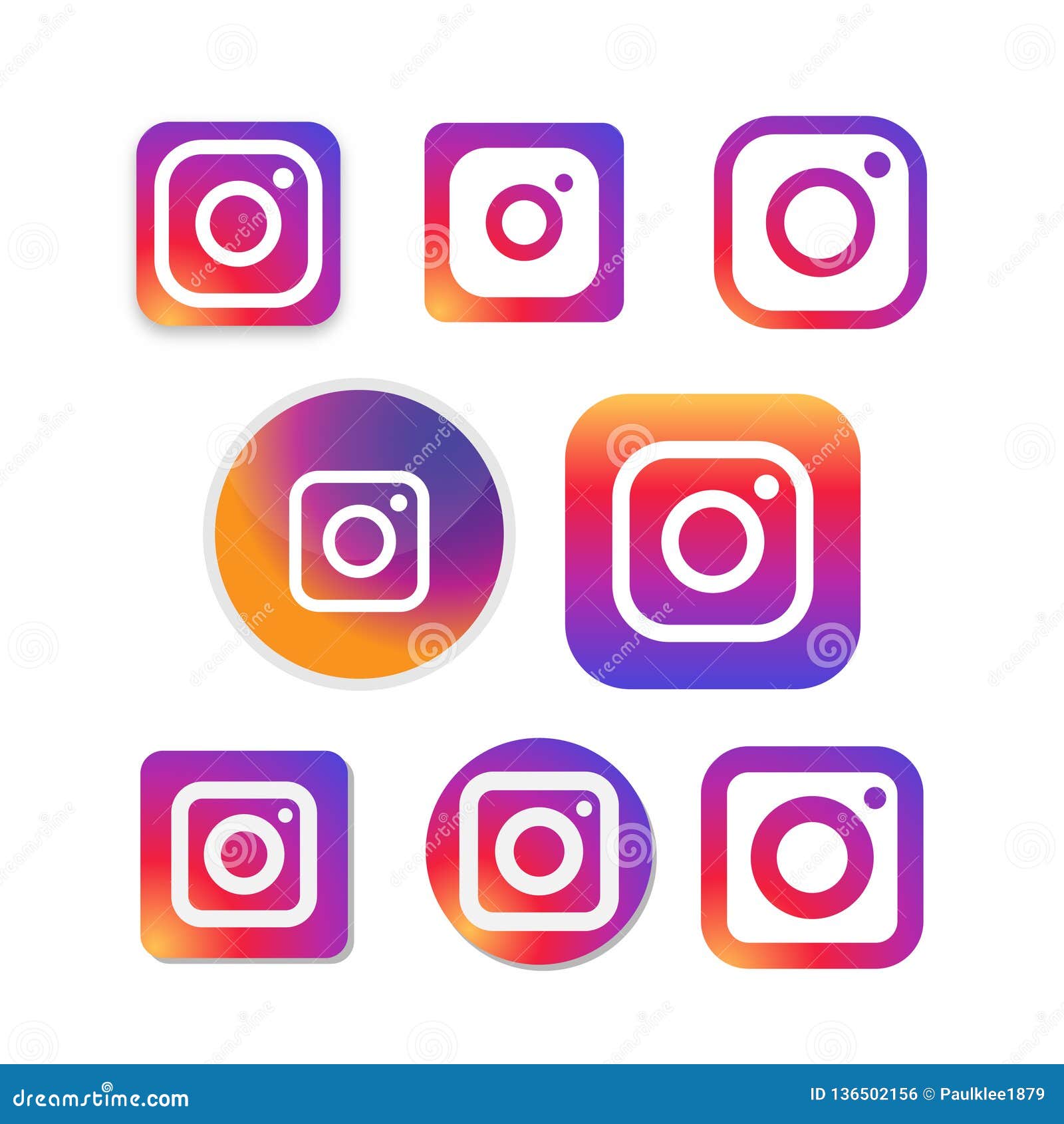 Instagram Logo Editorial Vector Illustration Editorial Photo ...