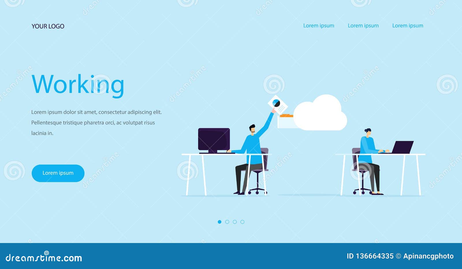 3D Man With Backup Team Royalty-Free Stock Photo | CartoonDealer.com ...