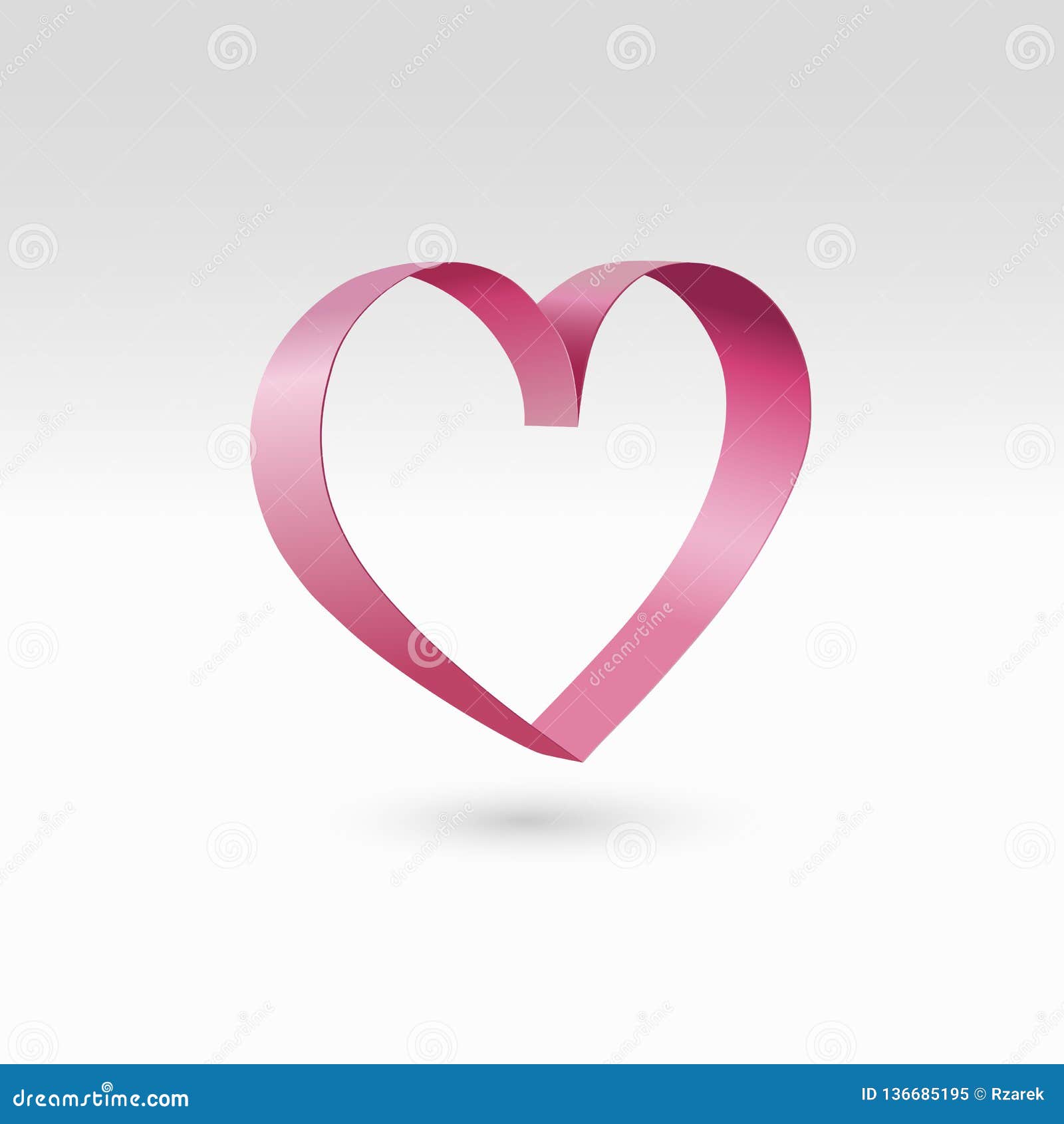Vector Paper Pink Heart Shape on Transparent Background. - Illustration ...