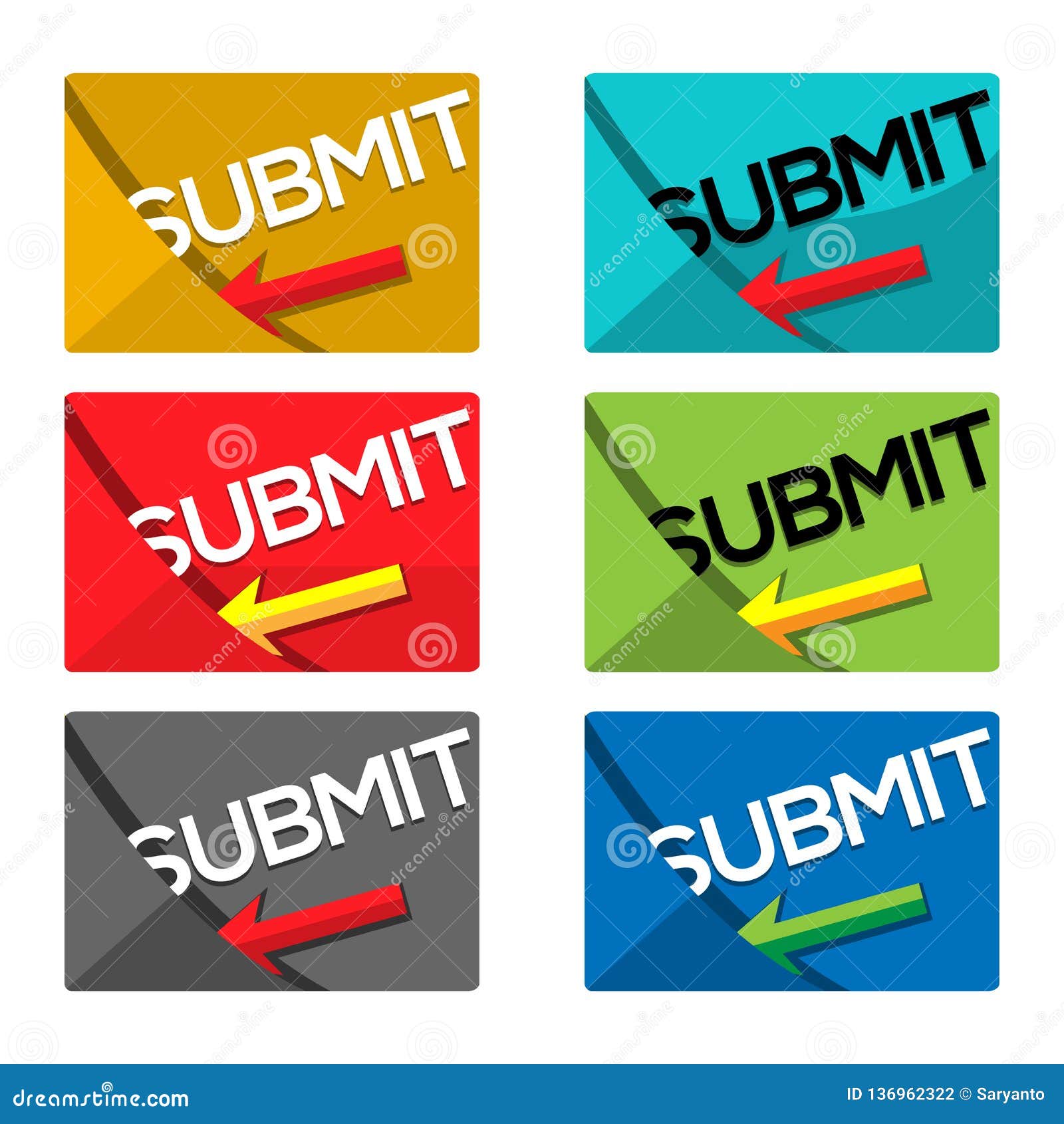 Web Submit Sticker. Set Icon Stock Vector - Illustration of strategy ...