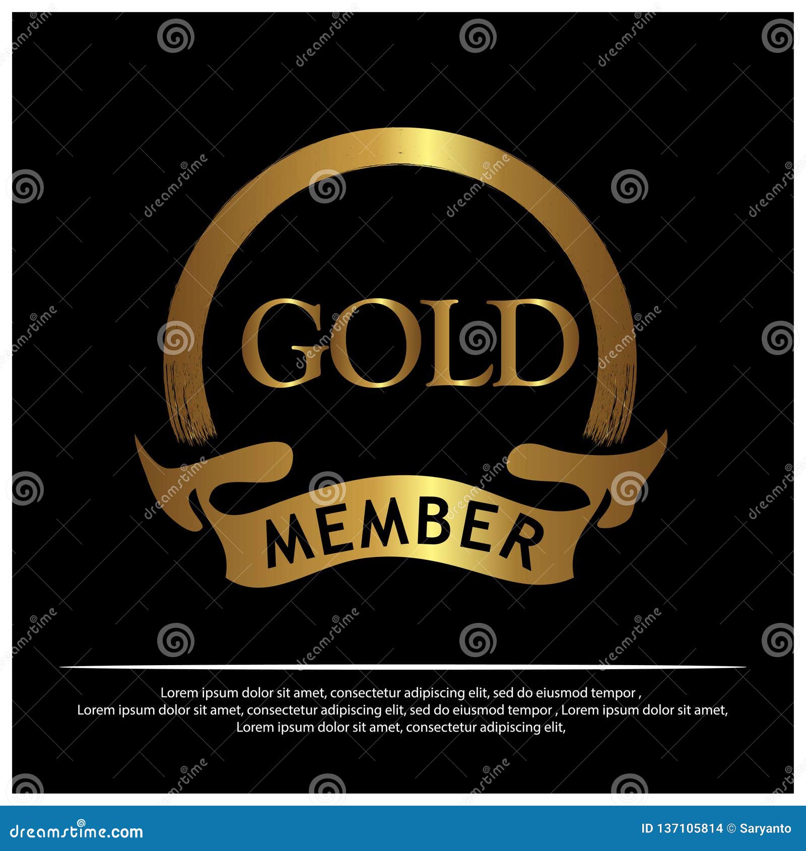 Gold Member Stock Icon. Design for Logo, Banner, Template, Vector ...