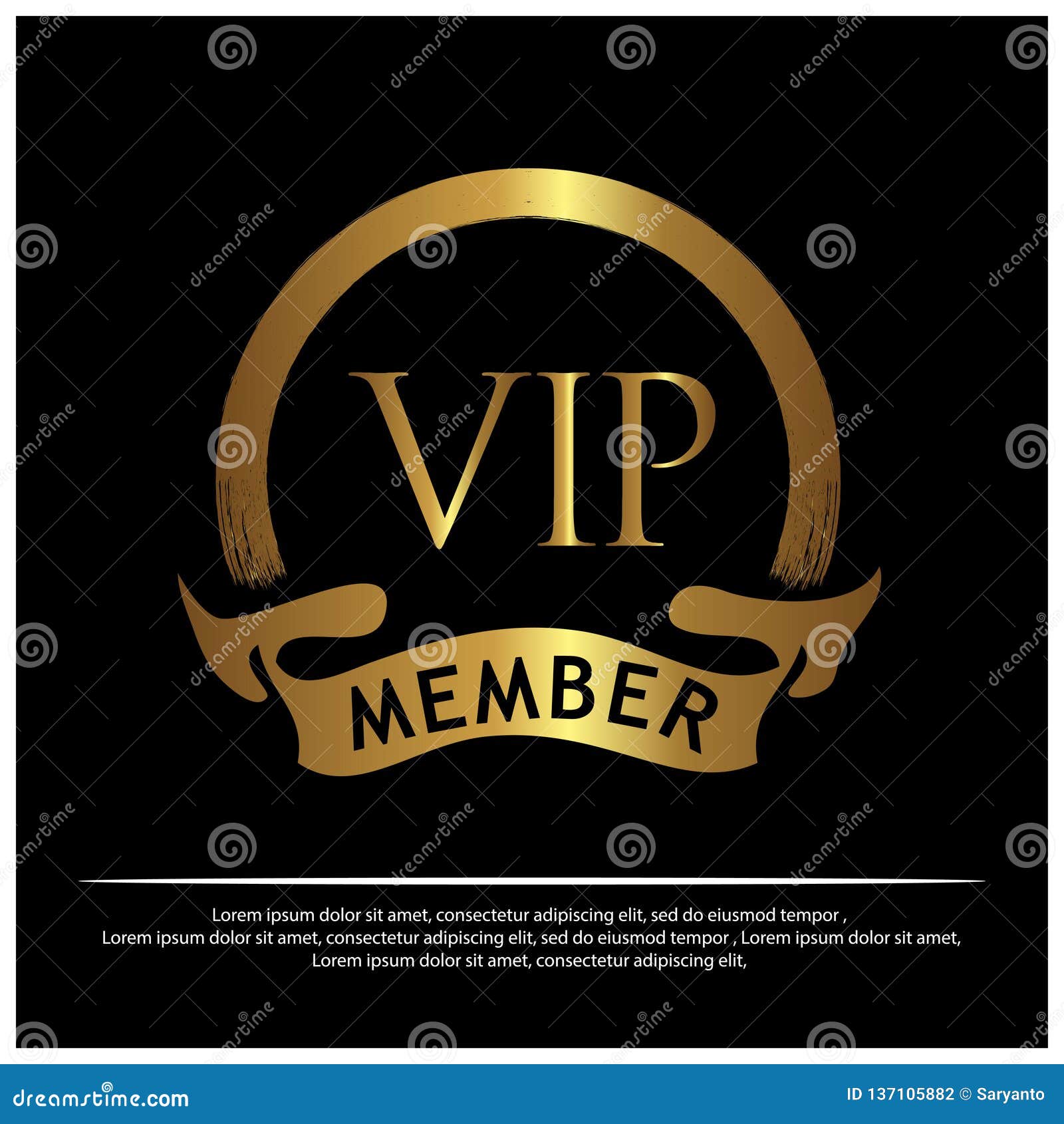 VIP Member Stock Icon. Design for Logo, Banner, Template, Vector ...