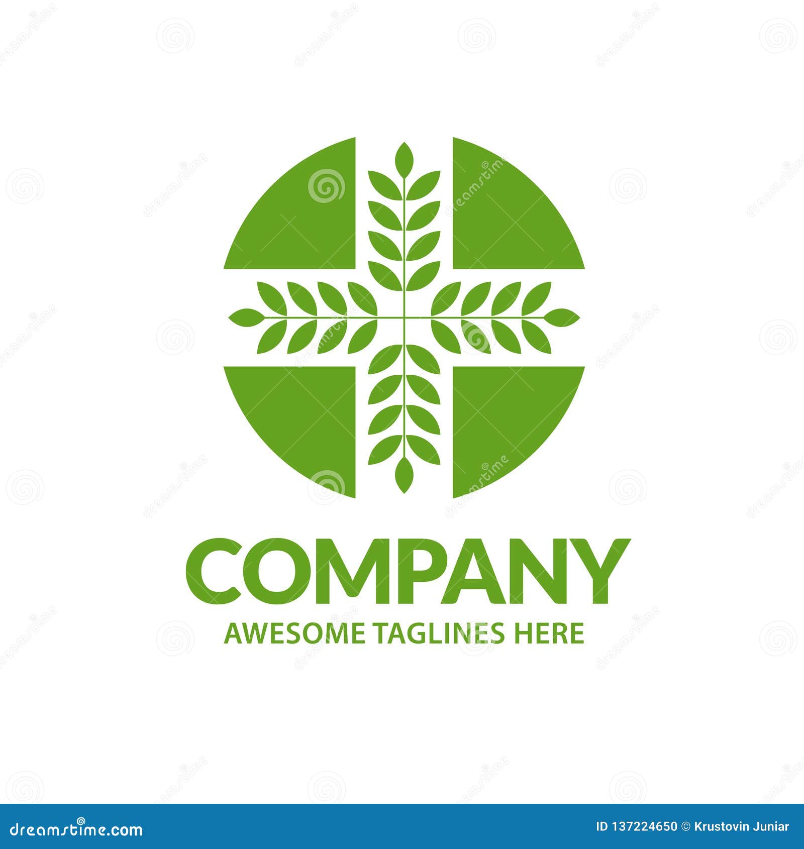 Medical Cross And Herbal Leaf Logo Stock Vector Illustration Of Logo