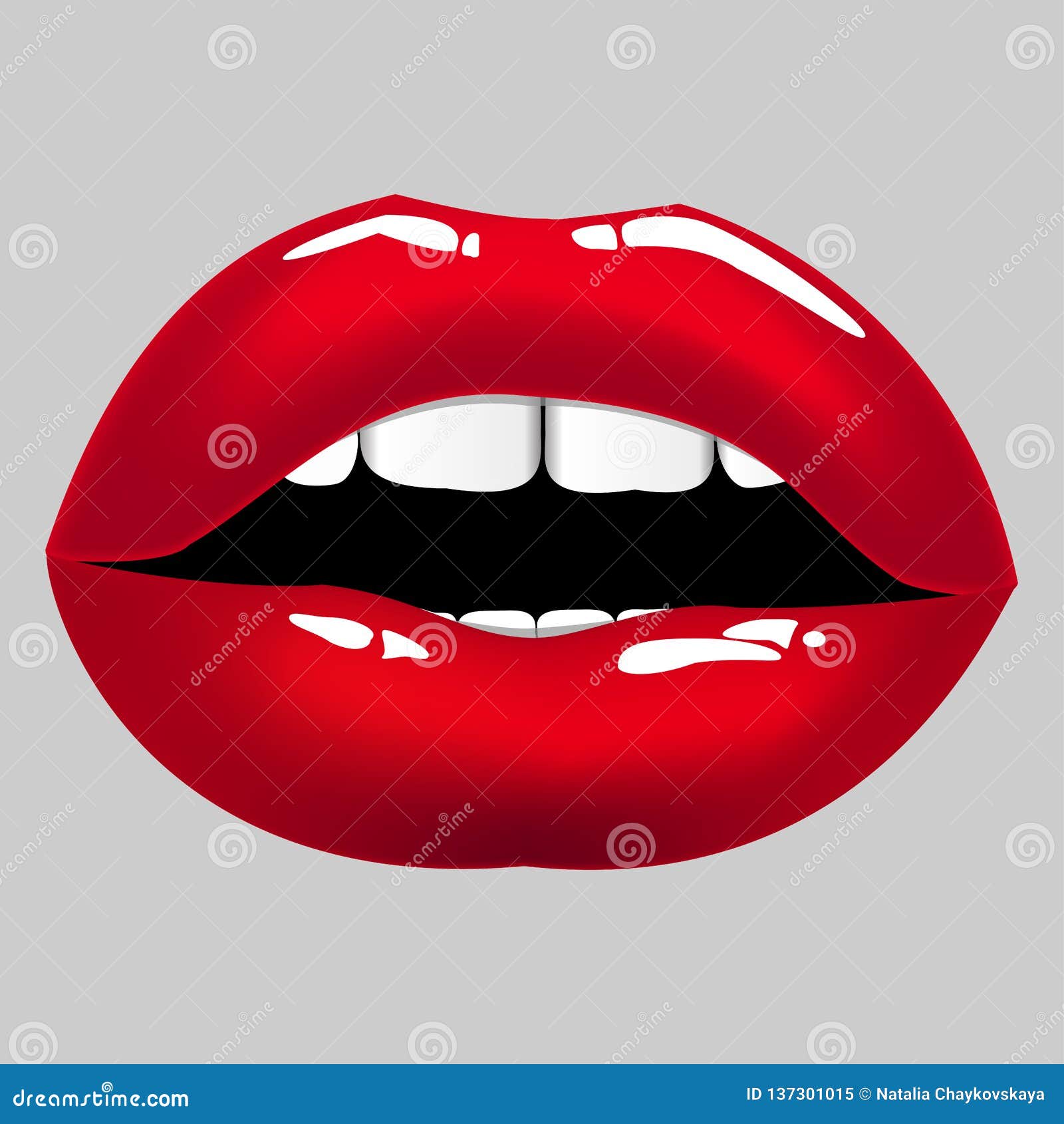 Lips Parted In A Genuine Laugh Exposing Teeth, Signaling Carefree Joy ...