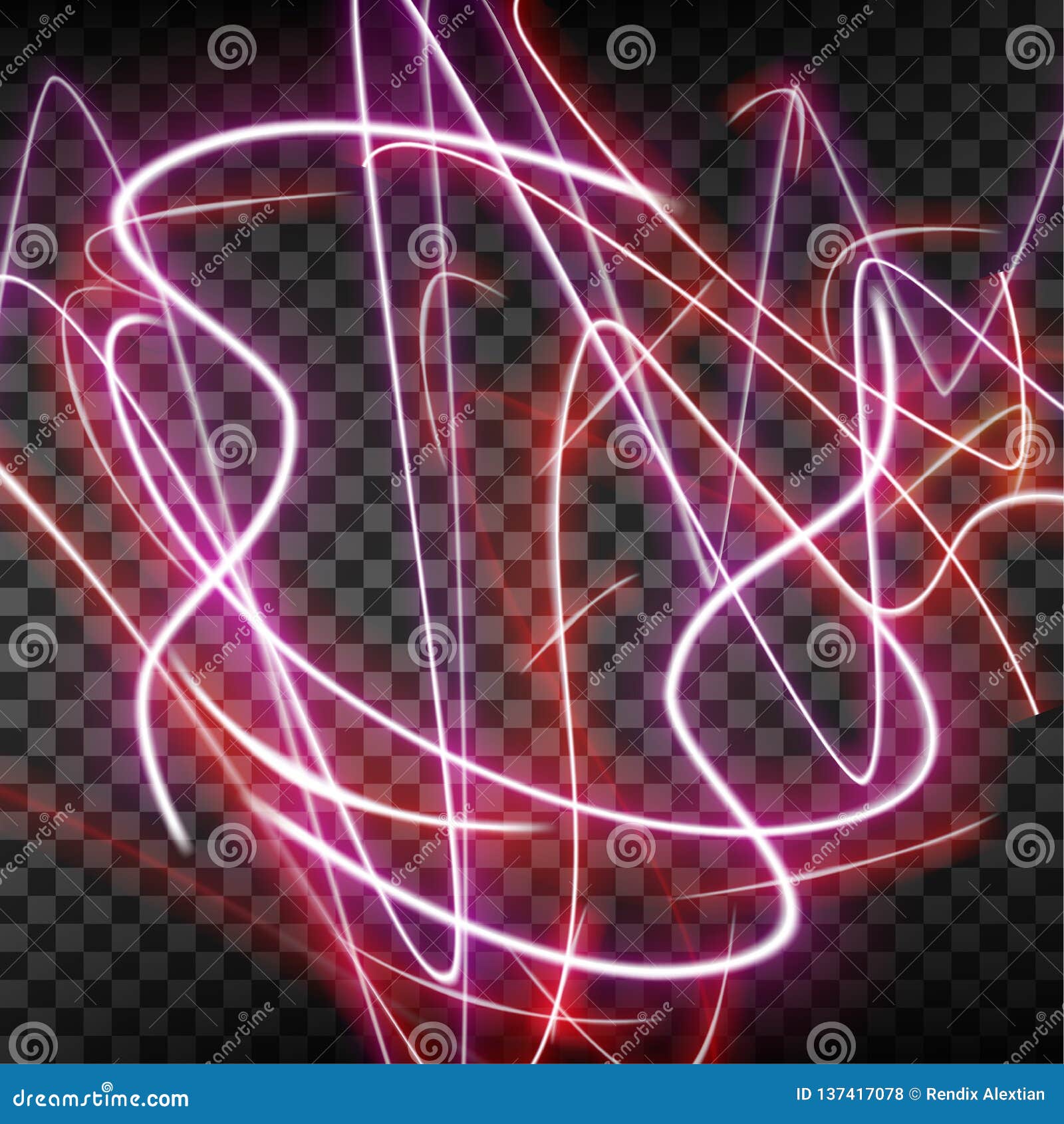 Abstract Fractal Fantasy on Transparent Background Stock Vector ...