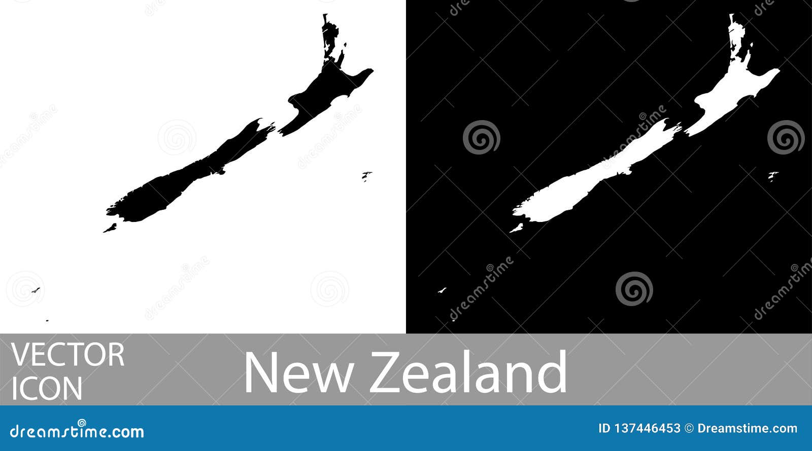 New Zealand detailed map stock vector. Illustration of oceania - 137446453