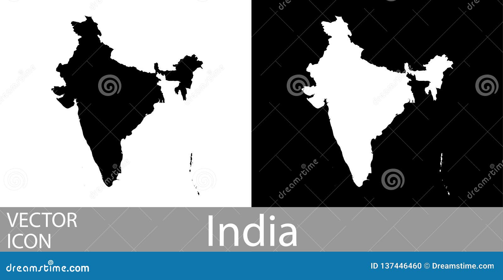 India. Detailed Physical Map Of India Colored According To Elevation ...