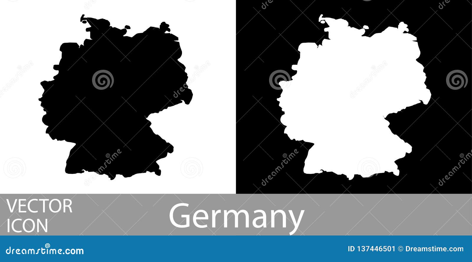 Germany. Detailed Physical Map Of Germany Colored According To ...