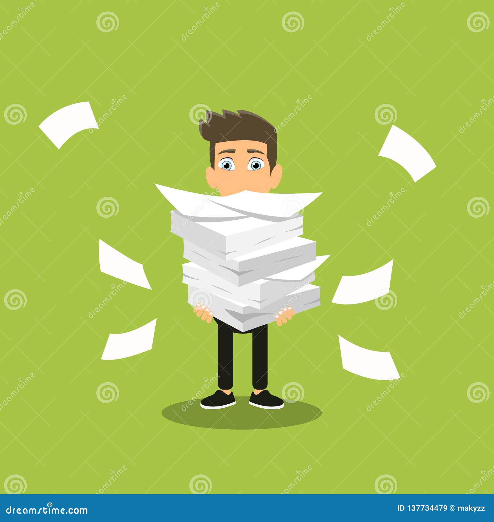 Office Papers And Documents With Pin Set Vector | CartoonDealer.com ...