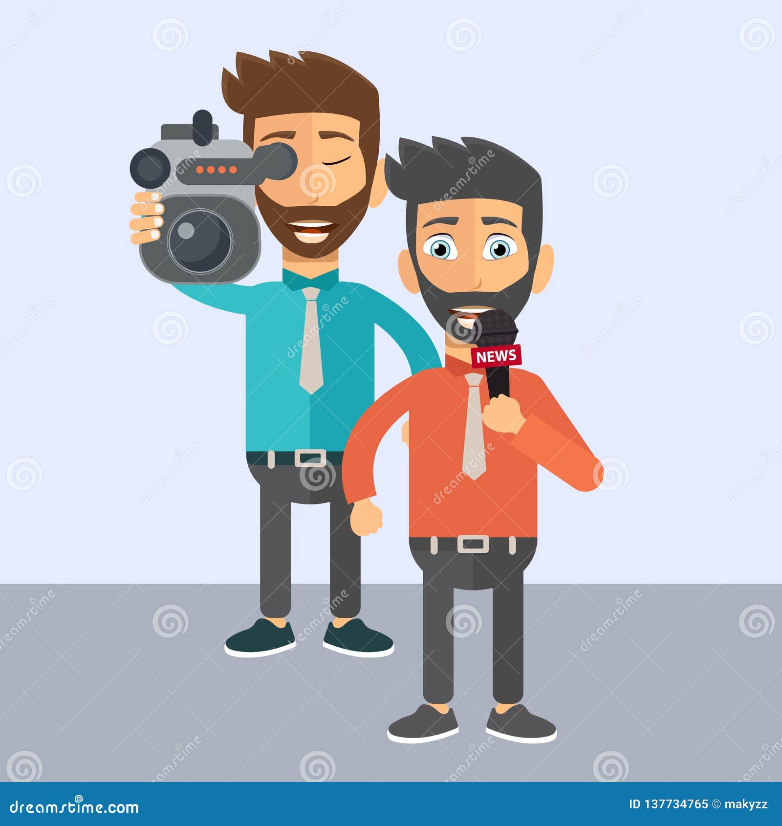 Journalist News Reporter Interview, With Journalist And Interviewer ...