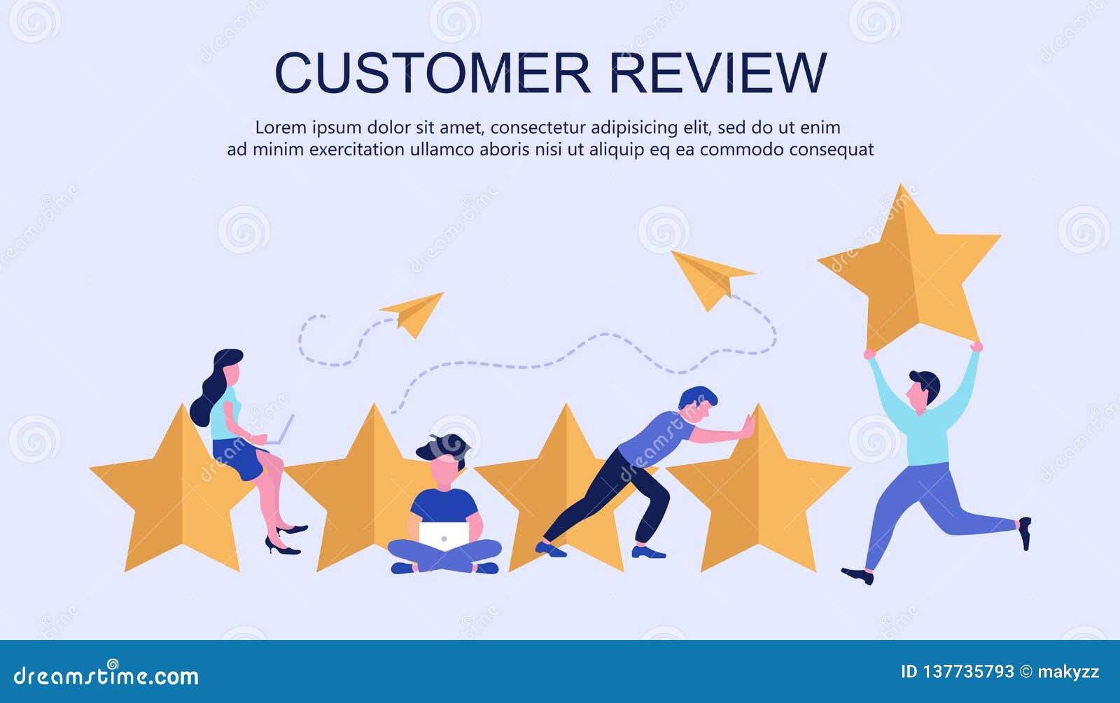 Concept Of Testimonials Messages - Vector Illustrations Set Isolated On ...