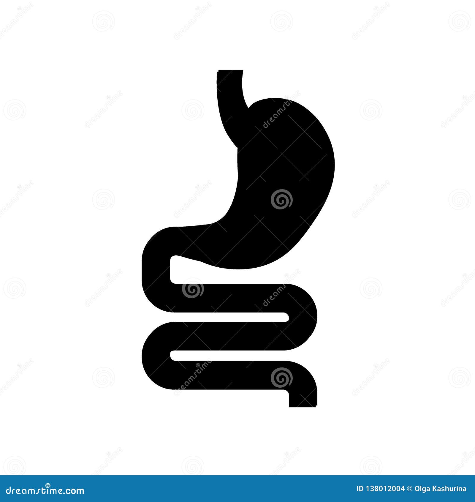 Digestive Tract Icon Illustration Isolated on White Background Stock ...