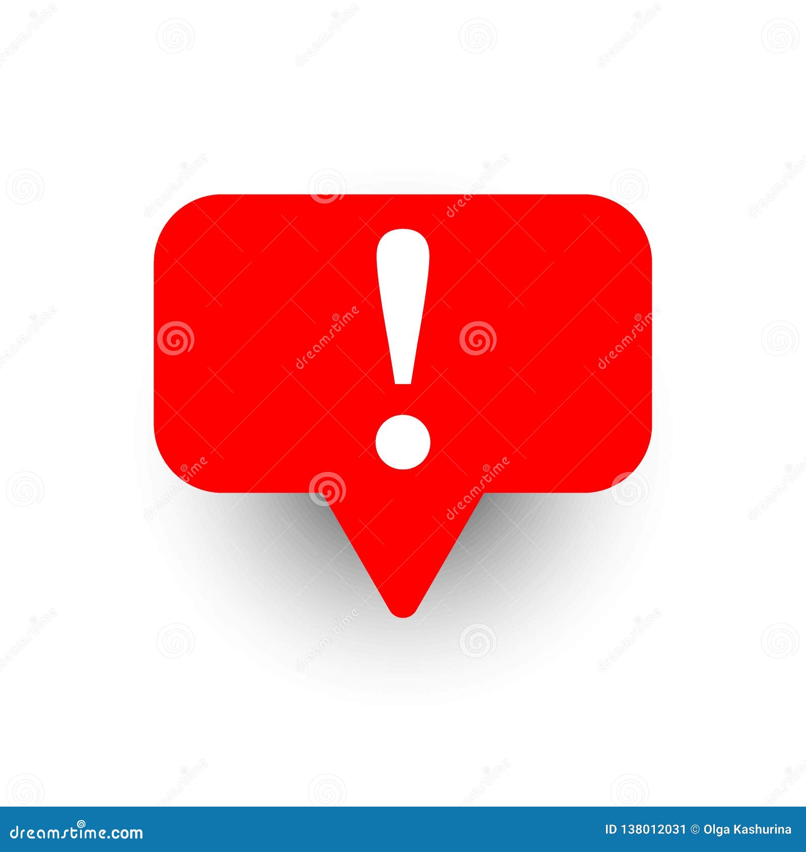 Speech Bubble with Exclamation Mark. Stock Illustration - Illustration ...