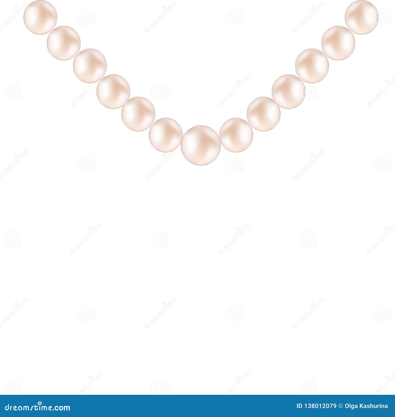 Pearl Necklace Isolated Illustration - Vector Stock Illustration ...