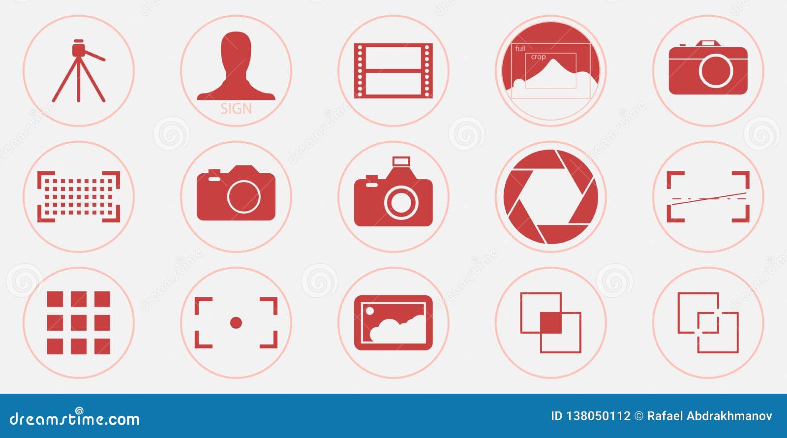 Photography Icons Set - Digital Camera Illustrations - Photo & Picture ...