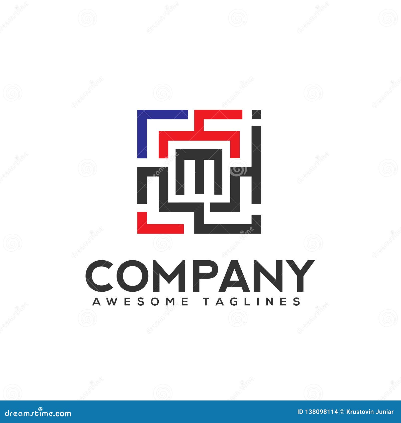 Square Color with Letter M Logo Stock Vector - Illustration of letter ...