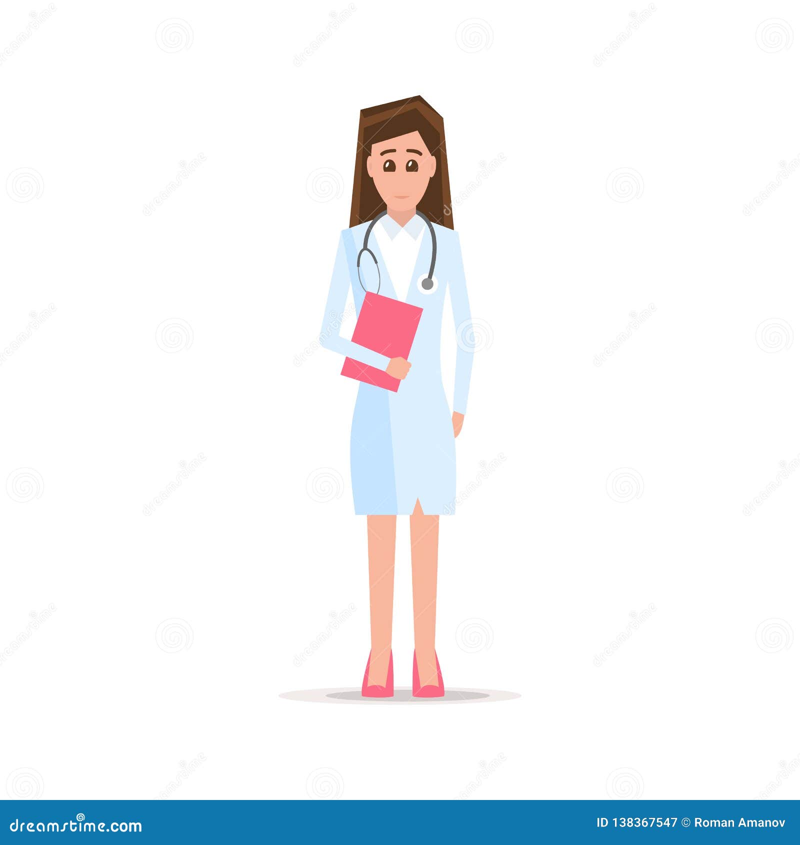 Doctor Character Design. Female Doctor Isolated Stock Vector ...