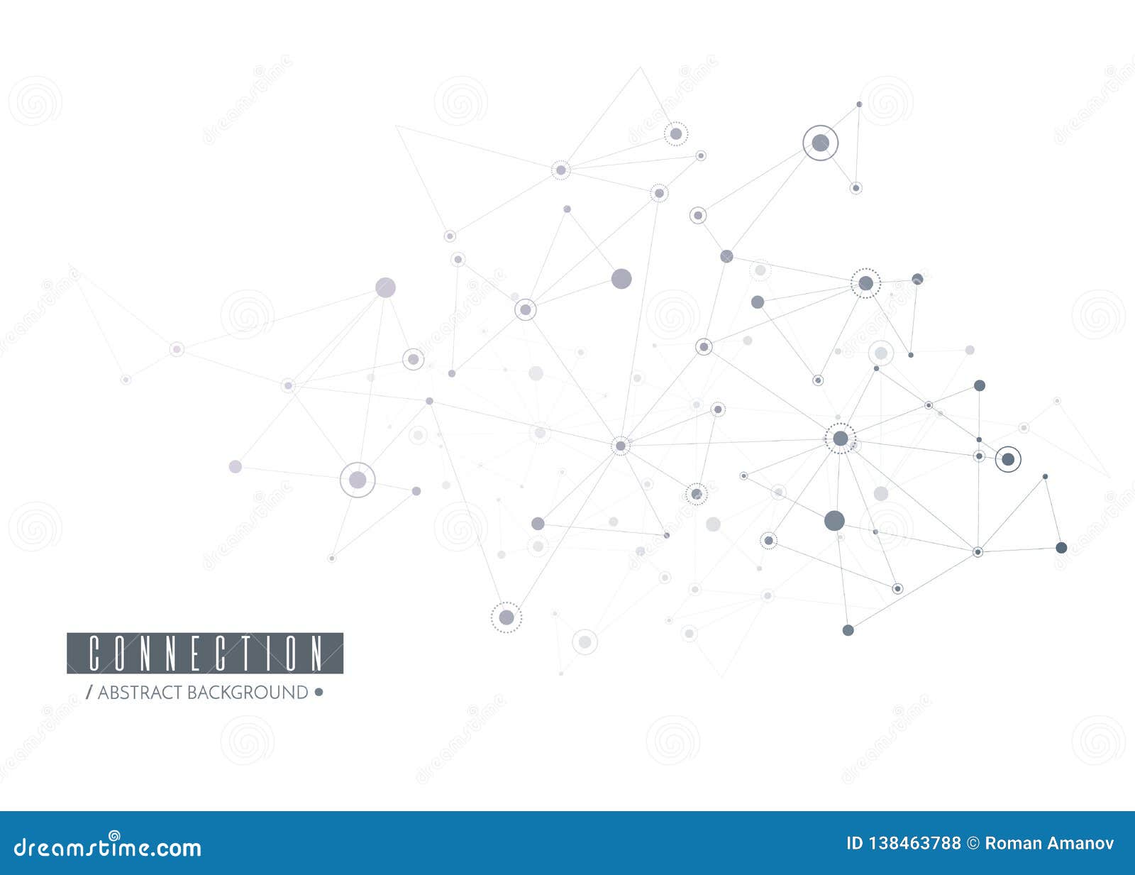 Network Concept. Connected Lines and Dots. Vector Stock Vector ...