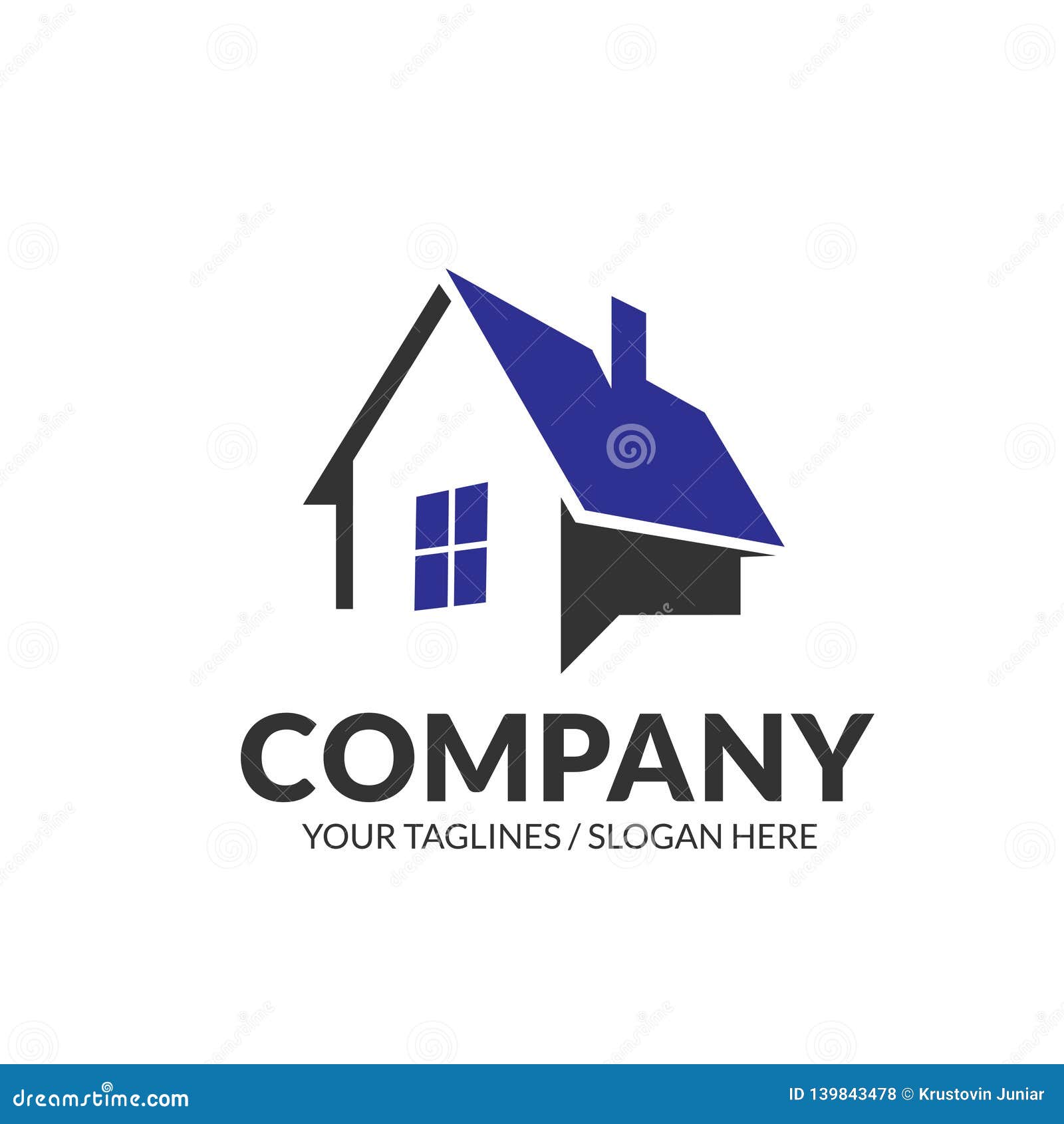 House Communication and Property Agency Logo Stock Vector ...