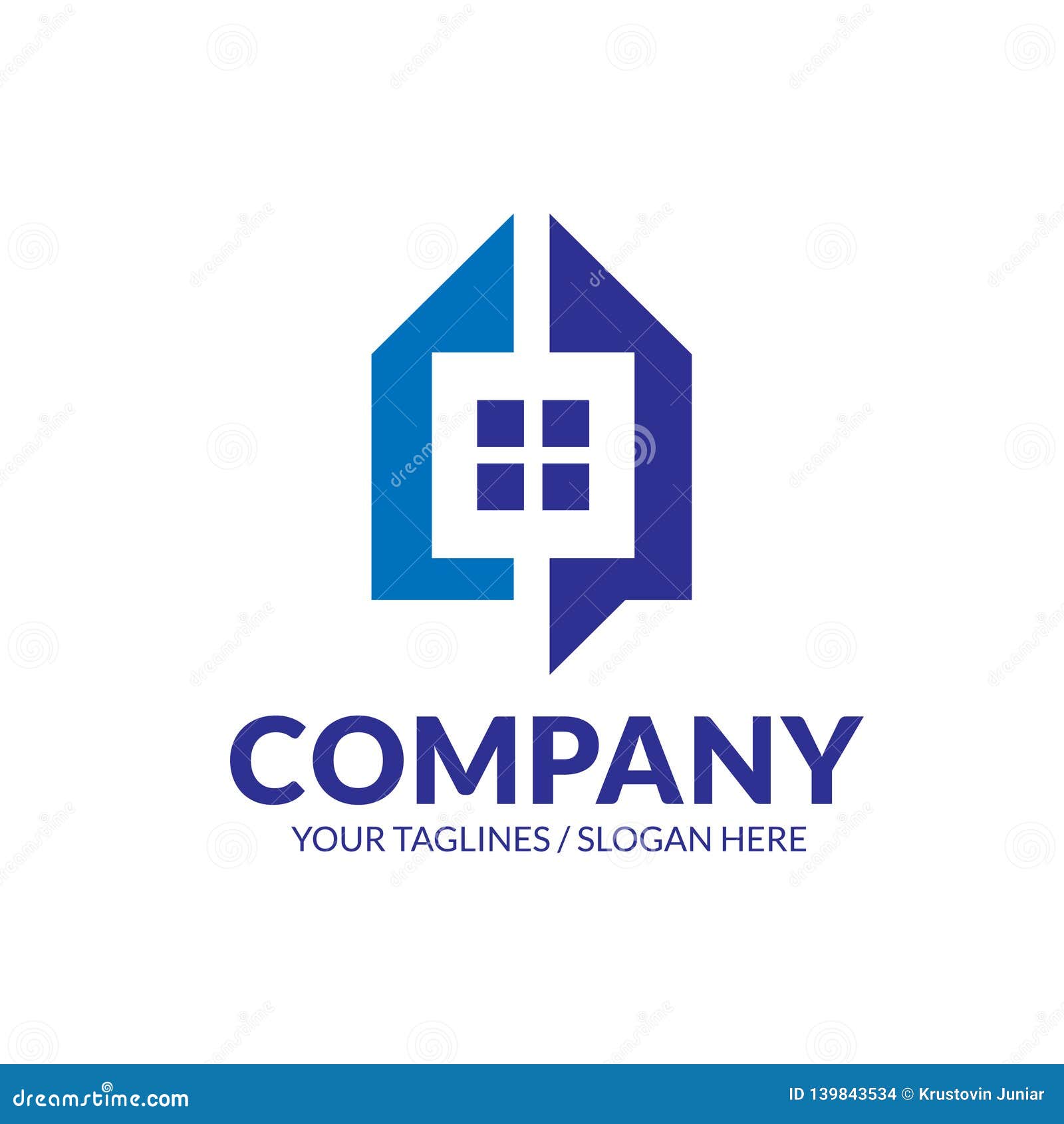 House Communication and Property Agency Logo Stock Vector ...