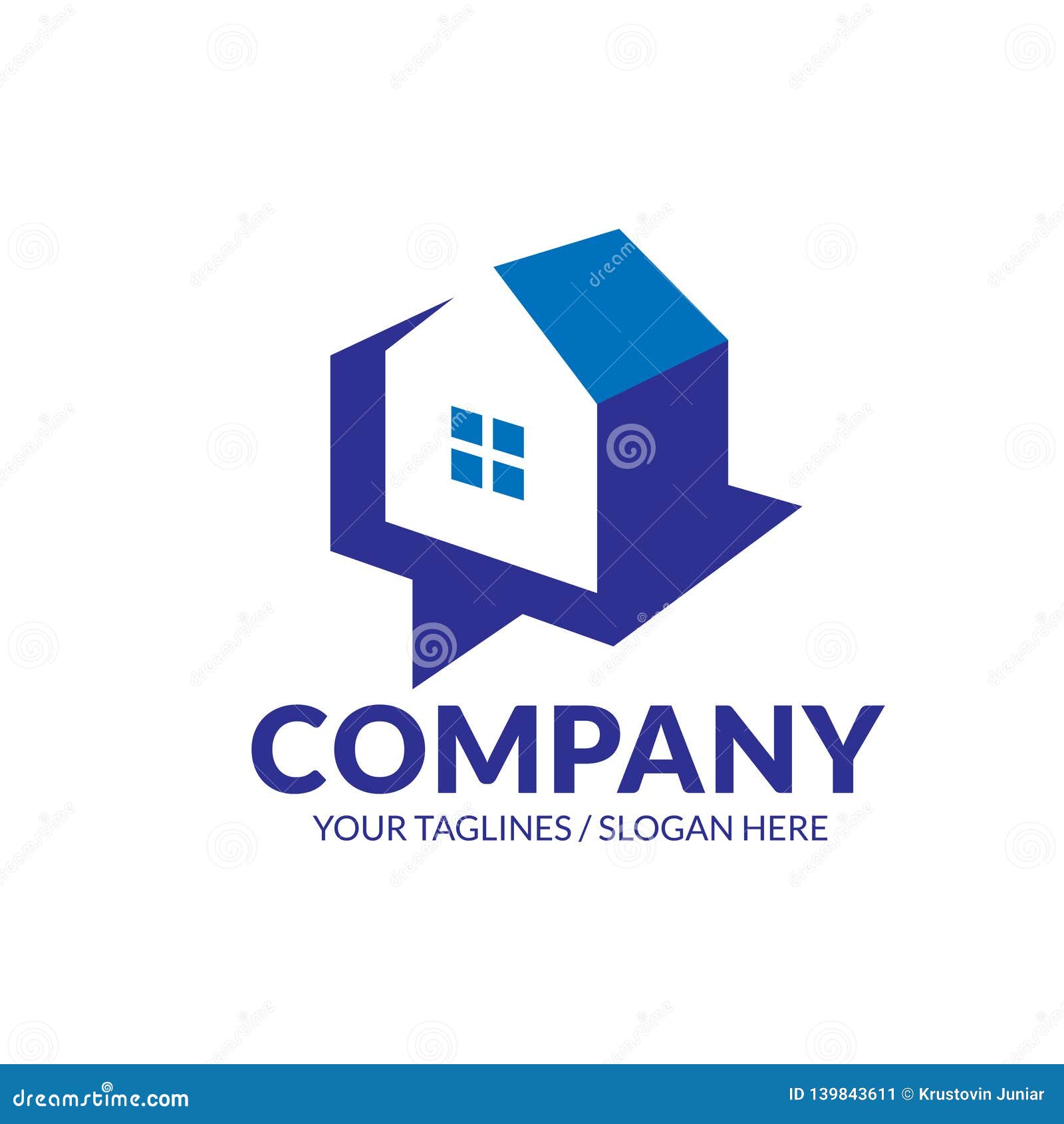 House Communication and Property Agency Logo Stock Vector ...