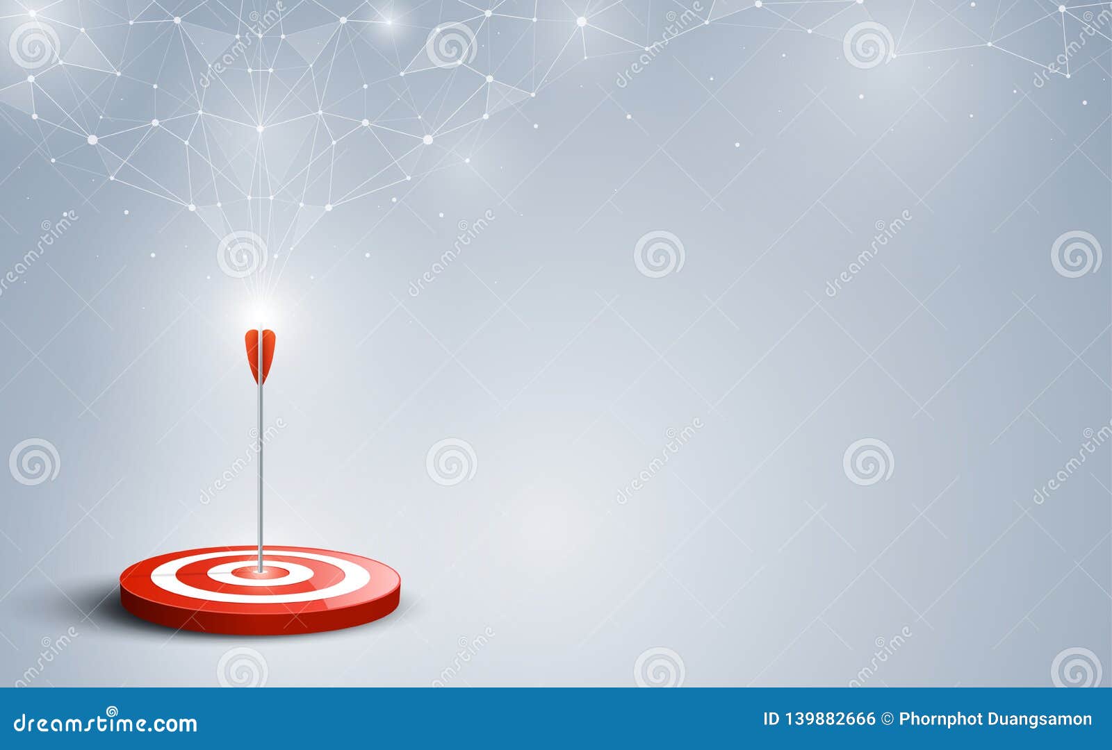 Target with Arrow. Targets Hit in the Center by an Arrow with Abstract ...
