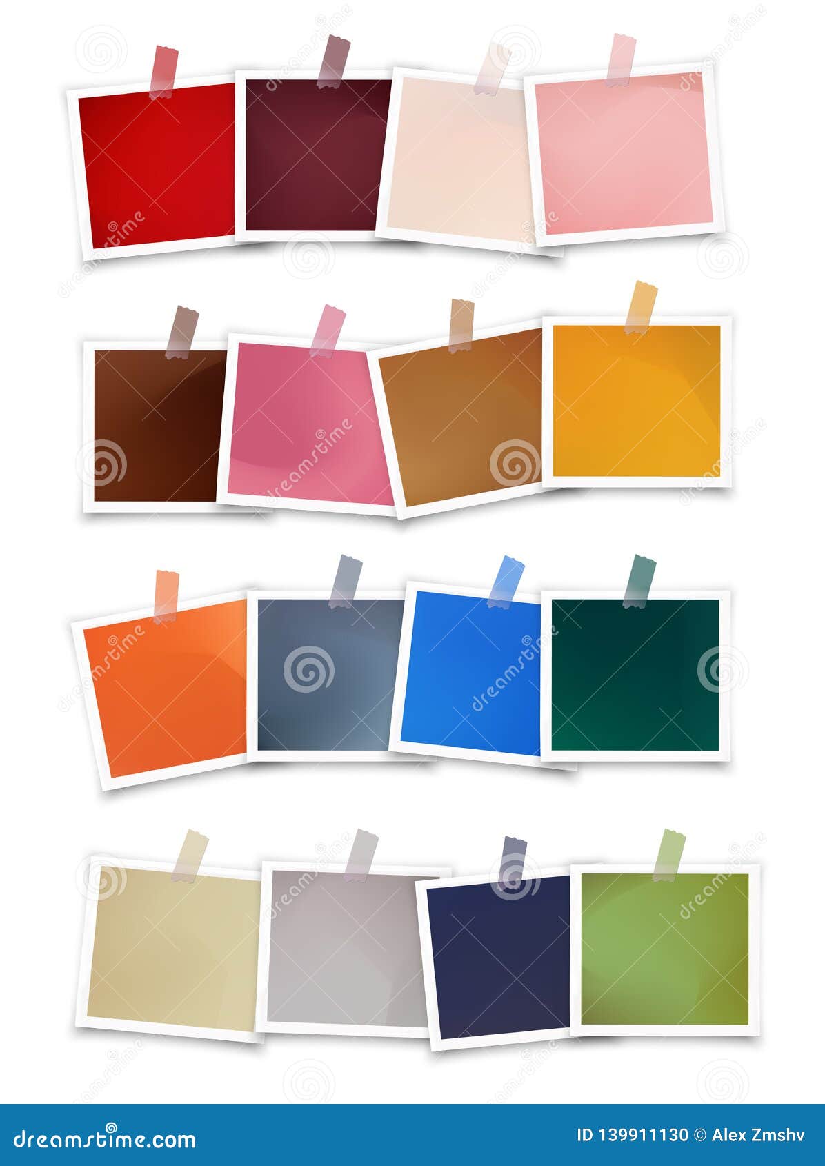 Vector Photo Frames with Trendy Color Palette Stock Vector ...